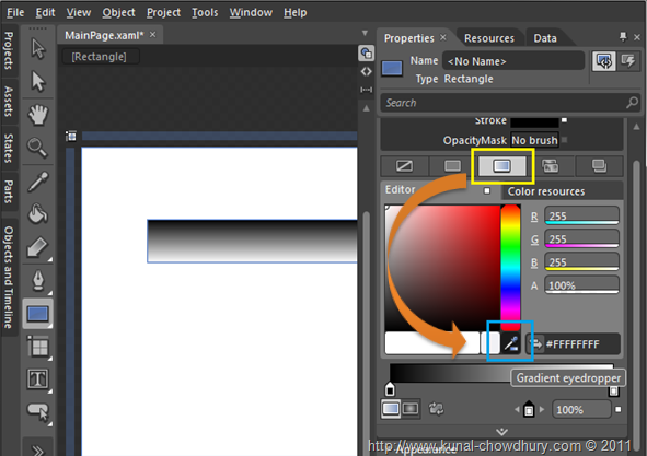 Tips: How to use Gradient Color Picker in Expression Blend? | Kunal ...